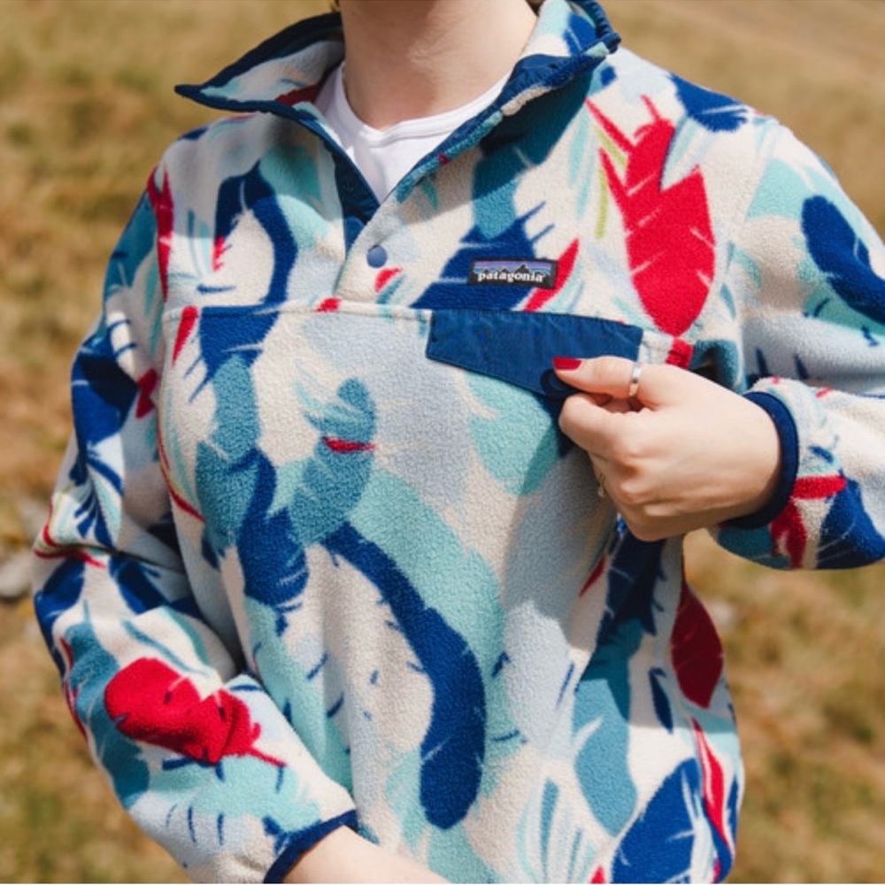 Patagonia Synchilla Rare Blue Feather Fleece Pullover… - Gem